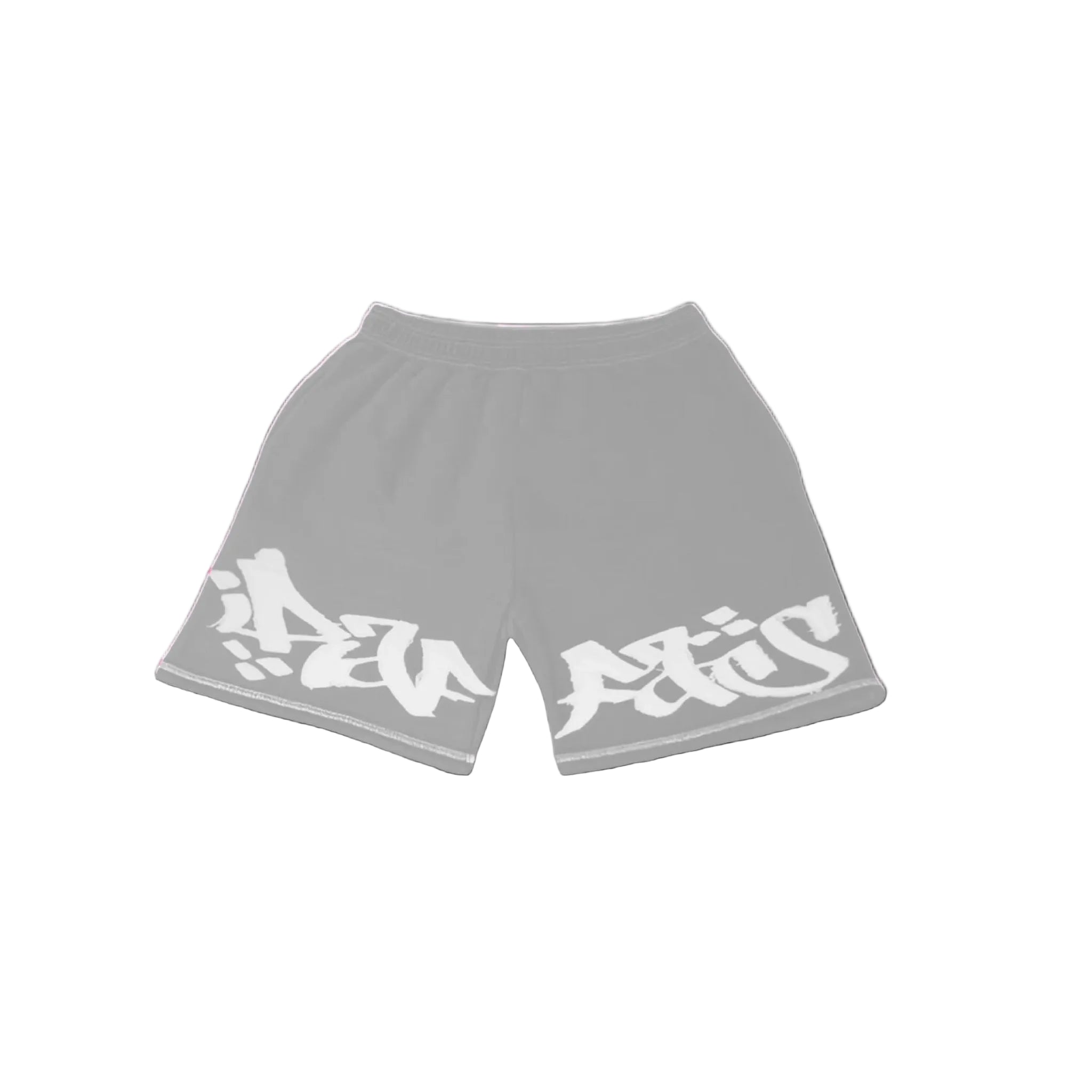 [stone grey] heavyweight ‘arabic’ shorts. – raffa's